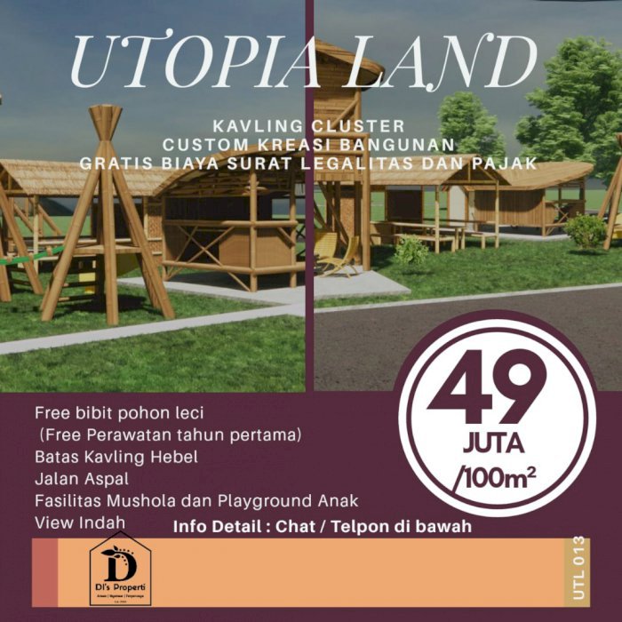 [Dijual] Utopia Land, Create Your Own Dream | IDRumah
