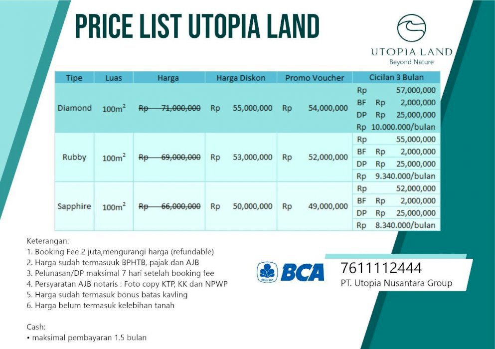 [Dijual] Utopia Land, Create Your Own Dream | IDRumah