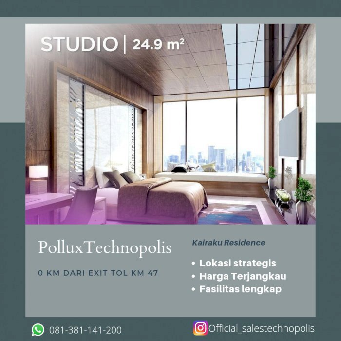 [Dijual] Pollux Technopolis smart city for future | IDRumah