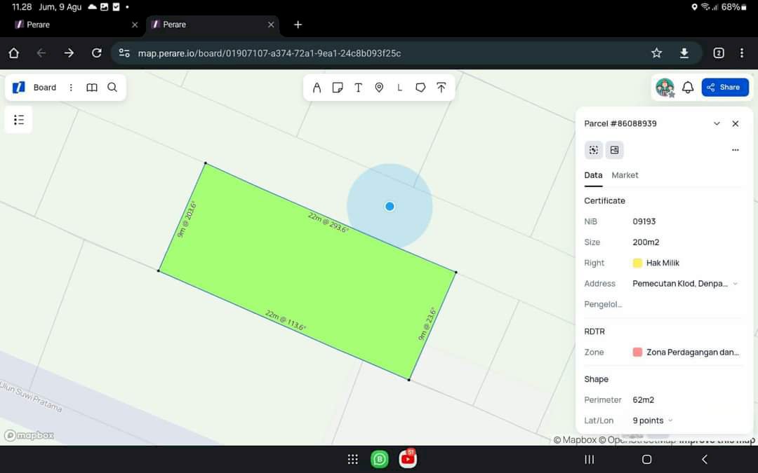 JUAL TANAH GUNUNG SOPUTAN LINGKUNGAN PERUMAHAN 2 ARE | IDRumah